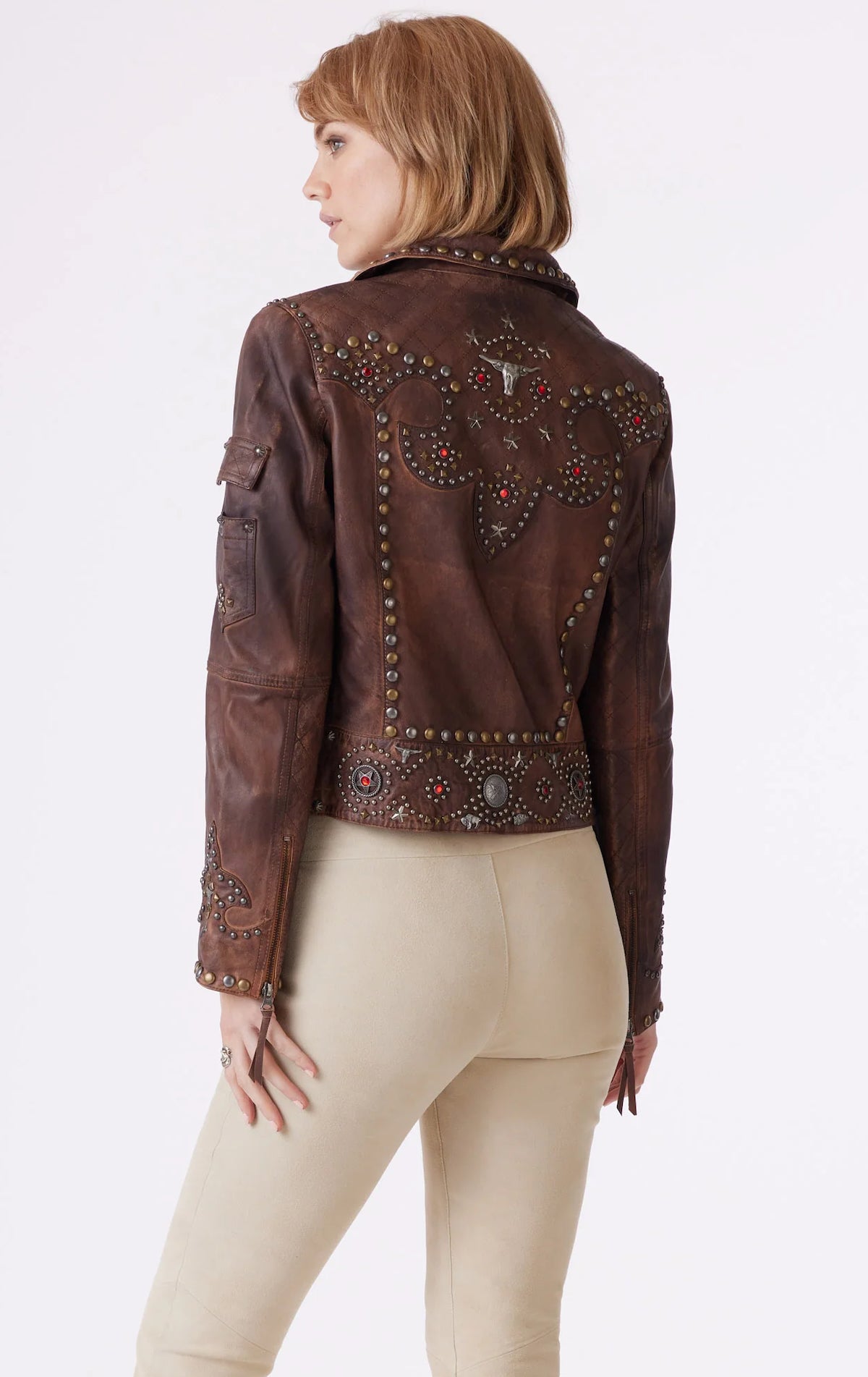 Women's Leather Jacket Double D Ranch Pecos Rodeo Fashion Pete C3283 S ...