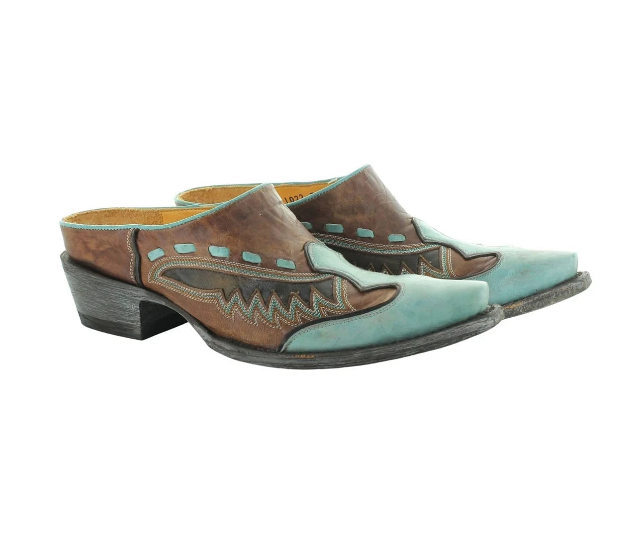 Old Gringo ML3701-1 Quiroga Women's Mule in Brass and AQUA – Saratoga ...
